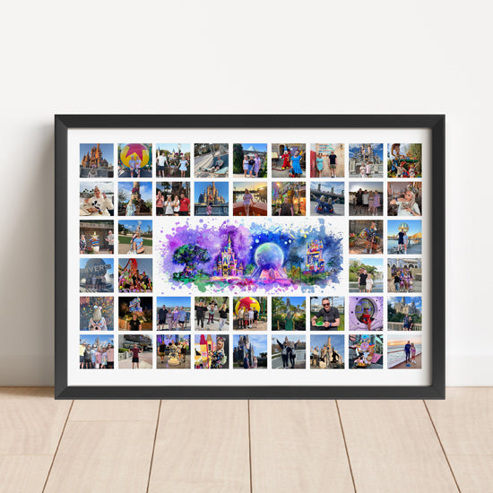 Watercolour skyline World Block Collage – hayleyjanedesigns